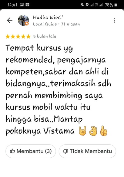 Program Mengemudi/ Setir Mobil - LEMBAGA PELATIHAN VISTAMA COMTECH